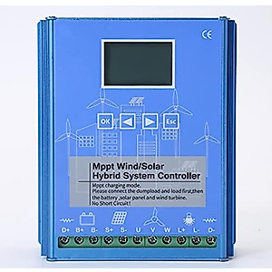 NINILADY 1600W Wind Solar Hybrid System MPPT Charge Controller with Dump Load 1000w Wind 600W Solar 12V 24V Auto Regulator for Wind Turbine Generator
