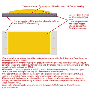 Symbuth 5 Pack COB LED Bar Lamp Module, 112-SMD LED Chip, 1600LM 16W LED Light Strip, DC 12V Input Bar Light Chip for DIY Car Lamp Auto Work Light, 4.7x1.4in Ultra-Thin LED Panel, Warm White 3000K
