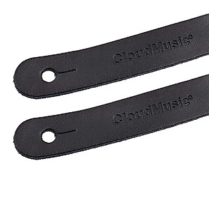 CLOUDMUSIC Ukulele Strap Guitar Strap Button Headstock Adapter 2pcs For Soprano Concert Tenor Baritone Ukulele Acoustic Guitar (black)