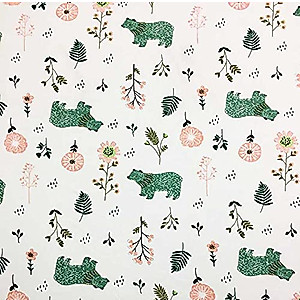 SheetWorld 100% Cotton Interlock Jersey Fitted Cradle Sheet 18 x 36, Woodland Bears, Made in USA