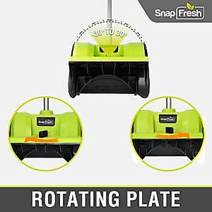 SnapFresh 20V Snow Shovel Cordless,12” Electric Snow Thrower kit,Adjustable Handle, Directional Plate, Handheld Battery Powered Snow Thrower for Driveway Clearing,4.0Ah Battery & Fast Charger Included