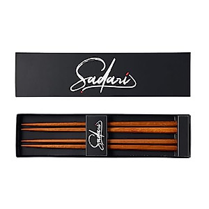 (Classic Series) Premium All Natural Wood Octagon-Cut Chopsticks (2 pairs)