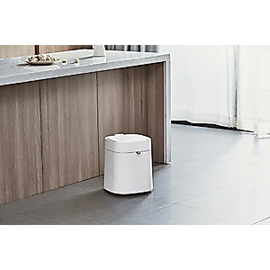 townew T Air X White 3.5 Gallon Smart Trash Can | Diaper Pail | Self-Sealing, Motion Activated, Rechargeable, Small