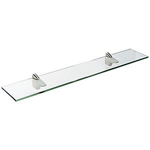 Spancraft Glass Falcon Glass Shelf, Brushed Steel, 6 x 36