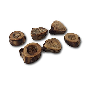 Top Dog Chews - Dog Bones with Bone Marrow, Made in The USA, (6 Slices), Beef Femur, Long Lasting Dog Chews, All-Natural - Great for Small and Medium Dogs