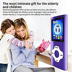 WOWSYS- Digital, Compact and Portable MP3 / MP4 Player (Max Support 64 GB) with Photo Viewer, E-Book Reader and Voice Recorder and FM Radio Video Movie in Purple