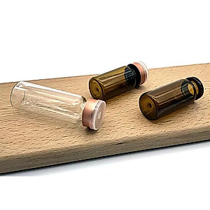 GISUREM 10ml Glass Bottle,Sterile Transparent Vial,Seals Empty Vials, Lab Sample Vial, Empty Vials with Self Healing Injection Port,with Flip Off Aluminum Cap (Transparent Borosilicate Glass A)