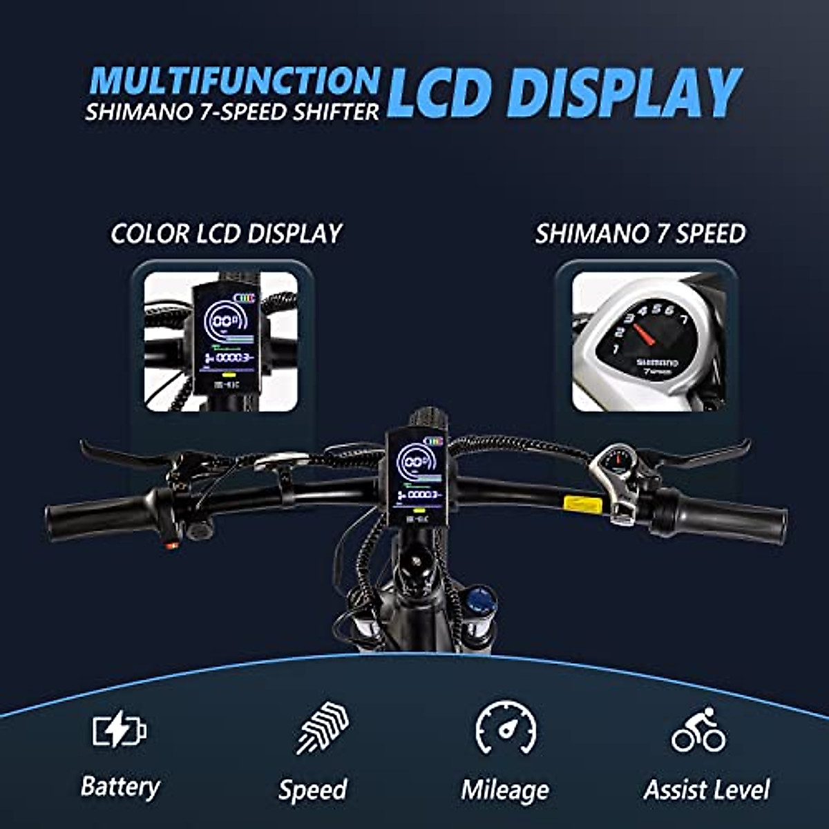 PEXMOR Electric Bike for Adults, 750W BAFANG Motor Ebike 32MPH Adult Electric Bicycle 48V 14AH LG Battery, 27.5" Electric Mountain Bike 7 Speed Gears Lockable Fork City Commuter E-Bike,UL Certified