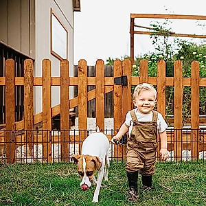 Sunexinlo 20 Packs Garden Fence Animal Barrier Border, 17x12In Short Metal Fencing Panel for Garden Yard Vegetable Flower Beds, 20Ft