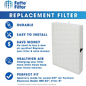 Fette Filter - 6 Pack of Premium True HEPA H13 Filter R Compatible with Honeywell Filter R for All HPA Series Air Purifier Part Number Filter R HRF-R3 HRF-R2 HRF-R1 HRF-ARVP300 HPA300