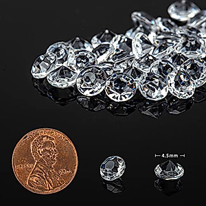 FUTUREPLUSX 10000 PCS Mini Clear Diamonds, 4.5mm Acrylic Crystal Diamond Fillers Wedding Confetti Table Decor