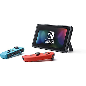 PURTCH Newest Switch w/Neon Blue & Neon Red controller + Mario Kart 8 Deluxe Game, 6.2" Touchscreen LCD Display, 802.11AC WiFi, Bluetooth 4.1 - Red and Blue