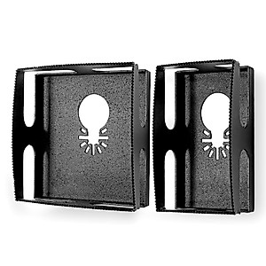 2 Pcs Stainless Steel Square Slot Cutter, Drywall Oscillating Tool Outlet Box Cutter, Electrical Box Drywall Outlet Cutout Tool, One Step in Place Oscillating Square Blade for Wood, Plastic Metal