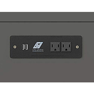 AFI Hamilton Murphy Bed Chest with Charging Station & Mattress Queen Grey