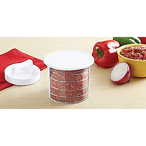 Mr. Bar-B-Q 12 Piece Patty Press Set | Save Time with Early Prep | Quick Release Insert | Makes Perfect Patties Every Time | Refrigerator and Dishwasher Safe | Great for Picnics and Tailgating