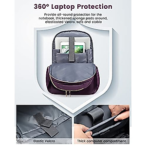 LOVEVOOK Laptop Backpack for Women, Slim Business Laptops Bag with Separate Computer Compartment Stylish Daypack for College Work Travel, Fits 15.6" Laptop