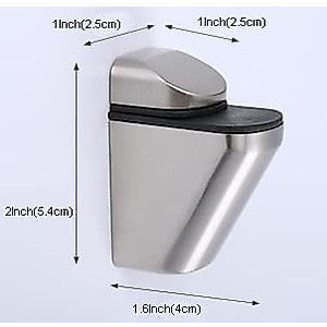 XVL Bathroom Glass Shelf 20 Inch Tempered Glass Rack Brushed Nickel GS3003AM