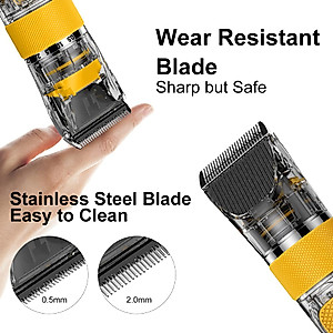 Hatteker Mens Beard Trimmer Hair Clipper Hair Trimmer Cordless Hair Cutting Kit Professional IPX7 Waterproof Multifunctional