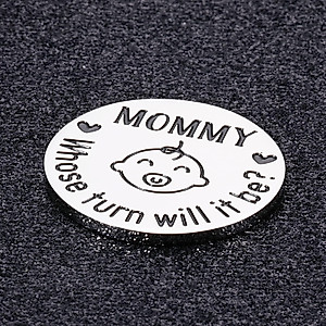 Fun New Parents Decision Coin Gifts for Mom Dad Baby Shower First Time Mommy Daddy to Be Newborn Baby Gift Pregnancy Birthday Fathers Mothers Day Christmas for Women Men Coin Present Double Sided