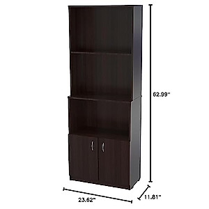 Inval Cabinet Bookcase, Espresso-Wengue
