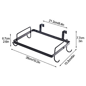 DEDEMCO Stainless Steel Trash Bag Holder Rack 10 x6 In,Over the Cabinet Meal Garbage Container,Hanging Plastic Bags Storage Rack for Kitchen Pantry Garage Bathroom