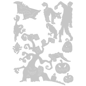 Sizzix Thinlits Die Set 10PK-Creeps, 664703, One Size, Multicolor