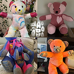 10 Pcs Memory Bear Template Ruler Set - Memory Bear Sewing Patterns Stencil Cutting Ruler - Acrylic Quilting Template for Sewing Craft - Gifts for Halloween Christmas Birthday Decorations