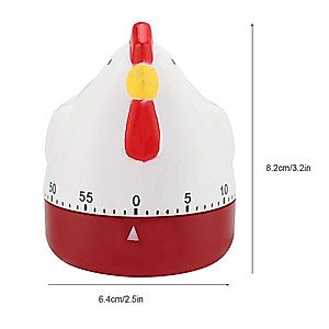 Digital Clocks Rooster Timer Mechanical Chicken Shaped Novelty Kitchen Timer 60 Mins Cooking Timer Alarm Reminder for Cooking Baking Digital Timer