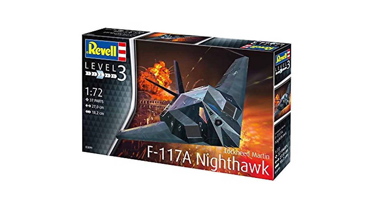 Revell F-117A Nighthawk Model Kit - Stealth Fighter 1:72 Scale