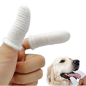 Pet Republique Soft Fabric Finger Toothbrush Kit for Dogs and Cats – Washable & Reusable (6 Count)