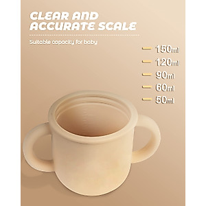 DF DUALFERV Toddler Sippy Cups, Sippy Cups for Baby 6+ Months, Toddler Cups with Two Non Slip Handle, Transition Sippy Cups for Babies 6-12 Months And Toddlers 1-3 Years, 5oz