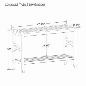 Cambridge Casual Indonesian Chester Patio Console Table, Natural Teak
