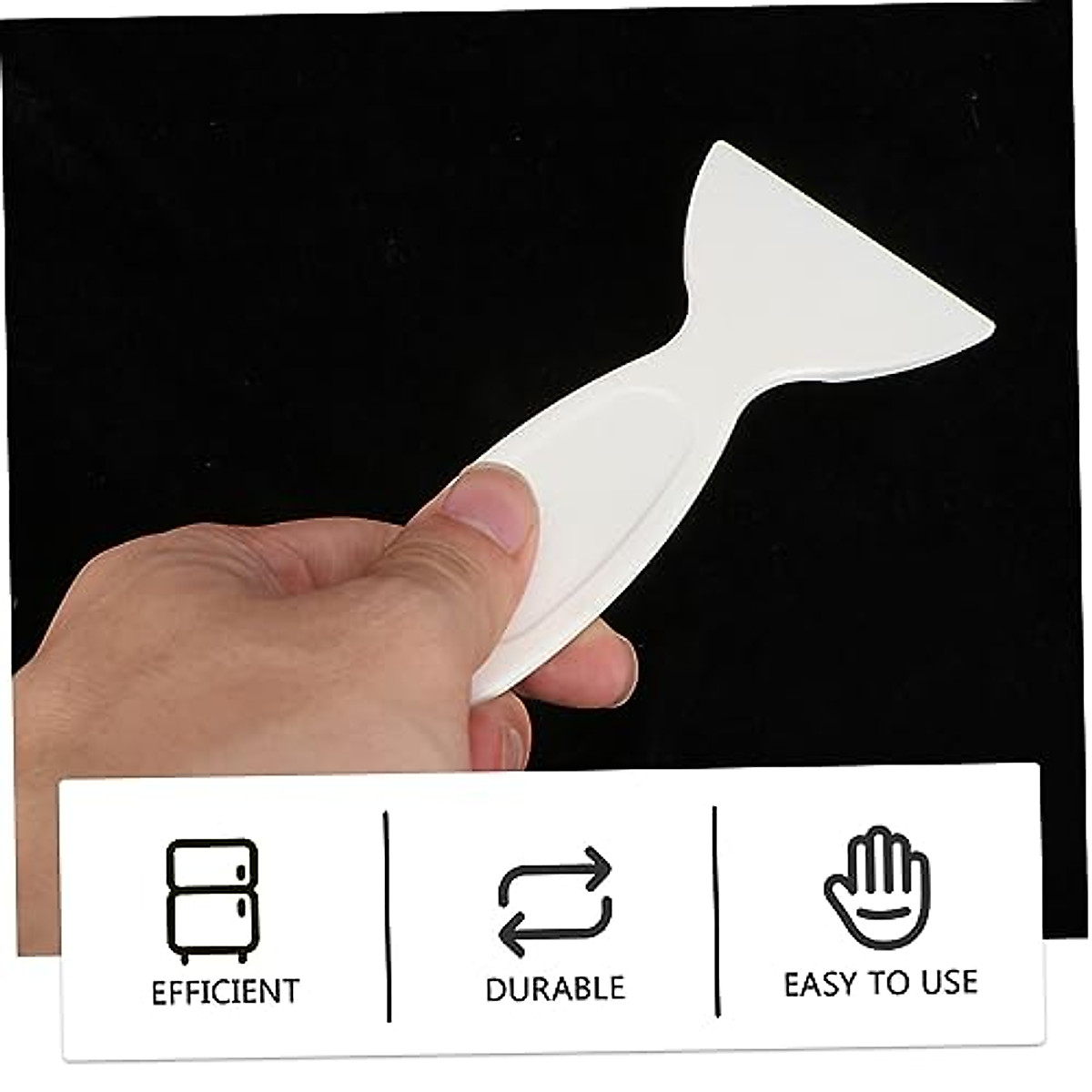 Yardwe 6 Pcs deicing Shovel ice defroster Deicing Scraper Fridge Freezer Plastic Scraper Zero Wiper Fridge Cleaning Scoop Grass Paint for Lawn Mini Refrigerator Large Snow plow pp