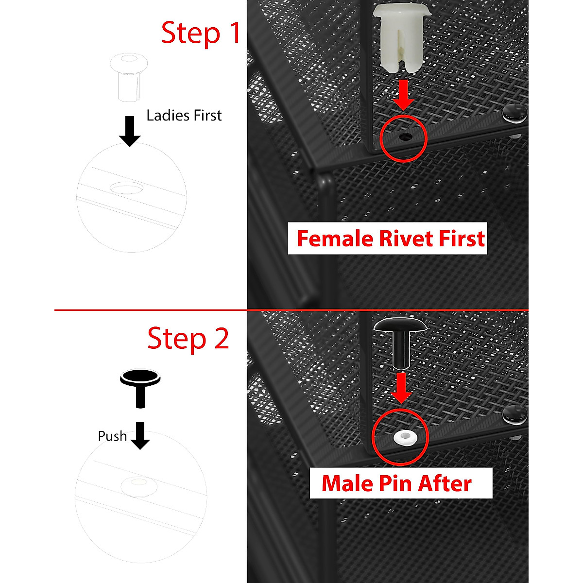 SimpleHouseware Mesh Desk Organizer with Sliding Drawer, Double Tray and 5 Upright Sections, Black