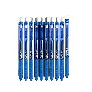Paper Mate Inkjoy Gel Retractable Gel Ink Pens, Pack of 10 (Blue, Medium Point)