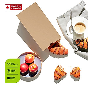 Culinware Kraft Paper Bags 6 Lb - Durable Brown Paper Bags for Snack, Lunch, Sandwich, Pastries, Popcorn, Grocery and Party Favor – Bulk Paper Bags – 6 x 3.55 x 11.1 In - 500 Count