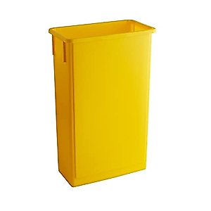 23 Gallon Slim Rectangular Trash Can, Recycle Bin, Commercial Heavy-Duty Trash Can, Trash Bin, Garbage Can, Garbage Container, Waste Bucket, Perfect for Kitchen, Office, Restaurants, Bars - Yellow