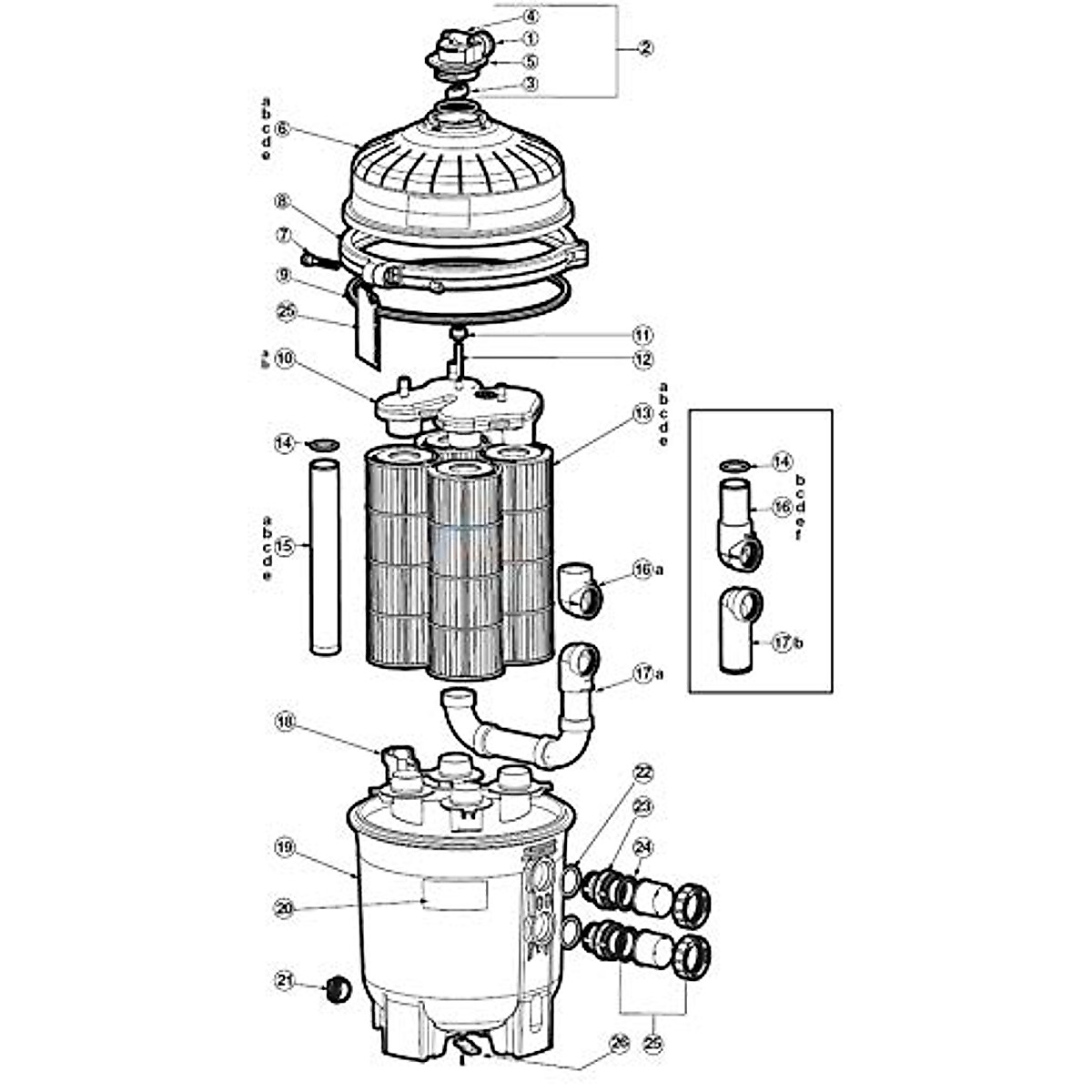 Tiki Island Pool Express Replacement for DEX2420Z8A Hayward DE and Cartridge Filters Manual Air Relief Valve Oring Kit
