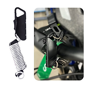 Ktdzone Mini 3-Digit Combination Cable Lock - Portable Password Resettable Code Lock with Scalable Steel Wire for Bike Motorcycle Helmet Black 1Pc/Set