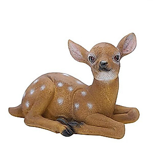 Fdit Outdoor Decorations,2Pcs Sika Deer Statue Sculpture Ornaments Animal Model Art Craft Outdoor Garden Decoration Ornament Garden Animal Statues Statue Decoration Resin Deer Statue Sculpture