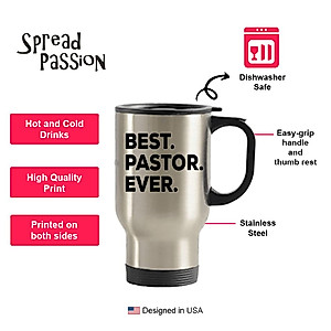 SpreadPassion Pastor Travel Mug, Pastor Tumblers, Pastor Gifts, Pastor Coffee Travel Mug, Gifts for pastor Men, Pastor Thank You Gift, Pastor Appreciation Gift