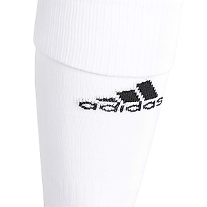 adidas Copa Zone Cushion 4 Soccer Socks (1-Pair) for Men, Women, Boys and Girls, White/White, Medium