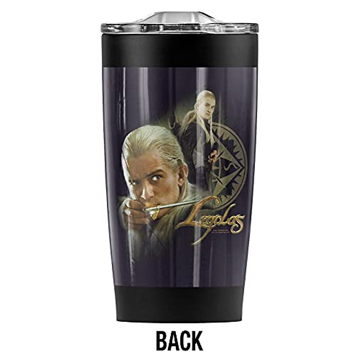 The Lord of the Rings Legolas Stainless Steel Tumbler 20 oz Coffee Travel Mug/Cup, Vacuum Insulated & Double Wall with Leakproof Sliding Lid | Great for Hot Drinks and Cold Beverages