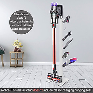 XIGOO Storage-Stand-Docking-Station-Holder Compatible with V15 Detect V11 V10 V8 V7 V6 Cordless Vacuum Cleaners, Stable Metal Organizer Rack(White, 6 Hooks)