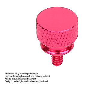 Thumbscrews, Knurled Easier to Operate 20PCS/Set Aluminum Alloy Hand Tighten Screws Fasteners for Repair Mounting for Manual Operation(Pink)