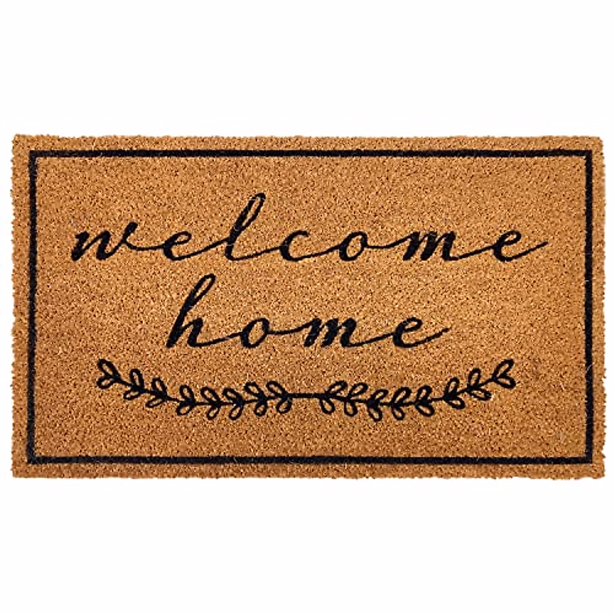 Avera Products Everday Doormat - Welcome Home - Natural Coir Fiber Doormat - 17" x 29" Everday Welcome Door Mat - Anti Slip Rubber Backing