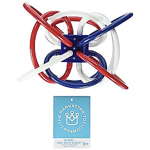Manhattan Toy Red, White, and Blue Winkel Rattle and Teether Baby Toy