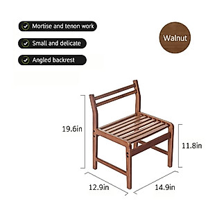 JIKUGO Bamboo Detachable Backrest Soft Chair - Dining Chair with Backrest, Plain Bamboo Seat for Home and Kitchen(Mini)