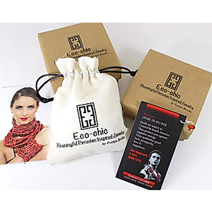 E B Evelyn Brooks Designs Adjustable Leather UNISEX Black Wrap Band Multiple Charm Bracelet w/Meaningful Good Luck Huayruro Red & Black Seed beads - Great gifts for HER & For HIM - Symbol of Pro