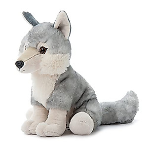 The Petting Zoo Wolf Stuffed Animal, Gifts for Kids, Wild Onez Zoo Animals, Grey Wolf Plush Toy 12 inches